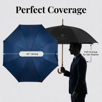 China Premium 46 inch Canopy Gentleman Umbrella with Fiberglass Ribs and UV30+ Protection for sale