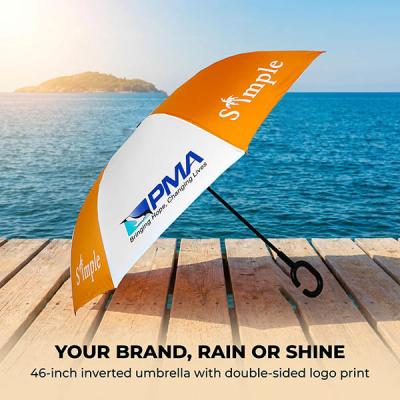 China Custom Flower Upside Down Umbrella for sale