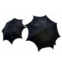 China Gothic black long handle umbrella for sale