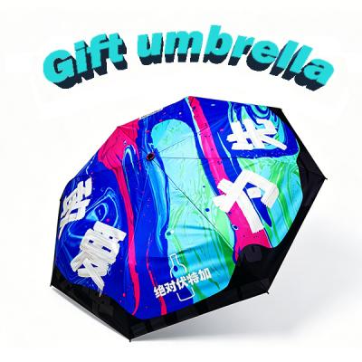 China Custom Full Color Print Promotional Gift Umbrella for sale