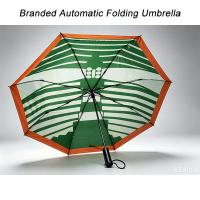 China Custom Logo Automatic Folding Umbrella for Investment Company for sale