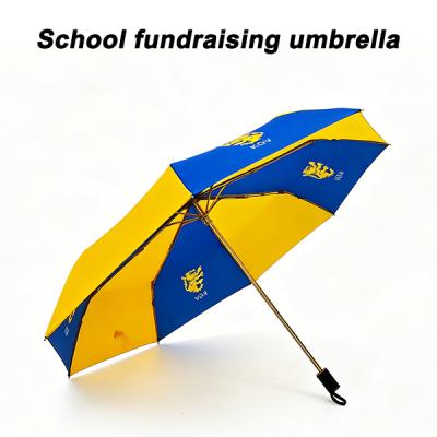 China 21 Inch Sublimation Printed Aluminum Frame Promotional Folding Umbrella for School Charity Fundraising for sale