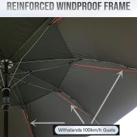 China 68-Inch Double Canopy Windproof Golf Umbrella with UV50+ Titanium Silver Fabric and 100 km/h Wind Resistance for sale