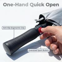 China 68-Inch Double Canopy Windproof Golf Umbrella with UV50+ Titanium Silver Fabric and 100 km/h Wind Resistance for sale
