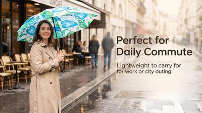 China Ladies 3 Fold Umbrella Full Color Printed for sale