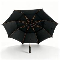 China 60 Inch Double Canopy Windproof Fiberglass Promotional Golf Umbrella for sale