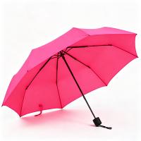 China Wholesale 3 Fold Manual Umbrella with 190T Pongee Fabric 250g Ultra-Lightweight and 24cm Folded Compact Length for Promotions for sale