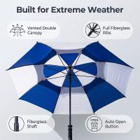 China 60 Inch Vented Double Canopy Auto Open Golf Umbrella for sale