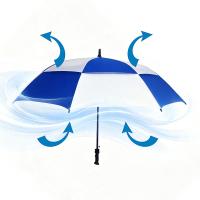 China 60 Inch Vented Double Canopy Auto Open Golf Umbrella for sale