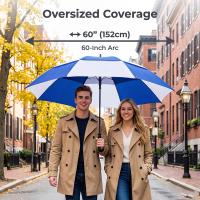 China 60 Inch Vented Double Canopy Auto Open Golf Umbrella for sale