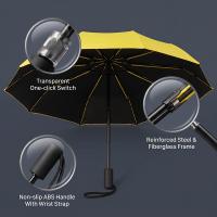 China Compact UV40+ Travel Umbrella with 42-inch Arc and 8-Rib Lightweight Construction for sale