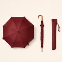 China Regal Lady 46-inch Double-Layer Umbrella with Solid Wood Shaft and UV-Resistant Fabric for sale