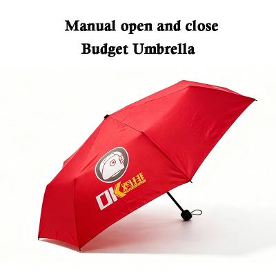 China Manual Open and Close 3-Fold Umbrella with Steel Ribs and Shaft for 97cm Coverage for sale