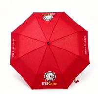 China Manual Open and Close 3-Fold Umbrella with Steel Ribs and Shaft for 97cm Coverage for sale