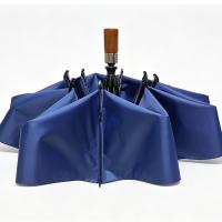 China Semi-Automatic Folding Umbrella with Full Fiberglass Frame, 80 km/h Windproof and Double Layer Canopy for sale