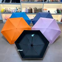 China In-Stock Clearance 5-Fold Compact Umbrella with UV Protection and 19