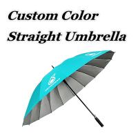 China 16 Ribs Custom Color Golf Umbrella with Leather Handle for Promotional Use for sale
