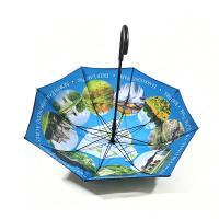 China Custom Color Promotional Umbrella with Laser-engraved Logo Digital Printing and UV50+ Protection for sale