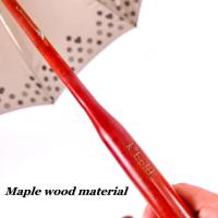 China Custom-Made Stick Umbrella with One-Piece Curved-Hook Handle and Shaft for the German Market Maple Wood Umbrella for sale