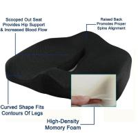 China Coccyx Pain Relief JOURM Ergonomic Memory Foam Seat Cushion and Pillow for Wheelchair for sale