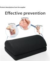 China Adjustable Under Desk Footrest with Black Velvet Cover and Memory Foam Filling for sale