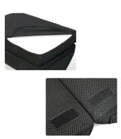 China Adjustable Under Desk Footrest with Black Velvet Cover and Memory Foam Filling for sale