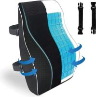 China Customized Cooling Gel Memory Foam Lumbar Support Cushion for Lower Back Pain Relief for sale