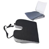 China Bravo Black Coccyx Wedge Orthopedic Memory Foam Seat Cushion for Tailbone Pain Relief for sale