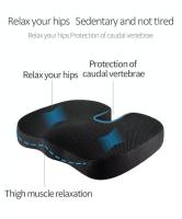 China Memory Foam Seat Cushion for Back Sciatica Pain Relief 40-60D Density Customized Color for sale