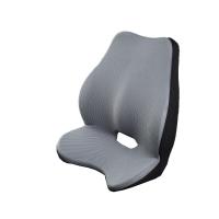China Soft Square Memory Foam Travel Pillow Car Lumbar Waist Support Back Cushion 100% Polyester for sale