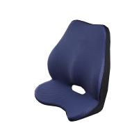 China Soft Square Memory Foam Travel Pillow Car Lumbar Waist Support Back Cushion 100% Polyester for sale