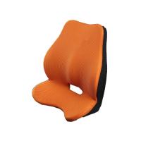 China Soft Square Memory Foam Travel Pillow Car Lumbar Waist Support Back Cushion 100% Polyester for sale