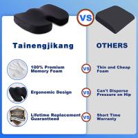 China Comfortable Orthopedic Memory Foam Car Office Chair Seat Cushion with Foldable Design for sale