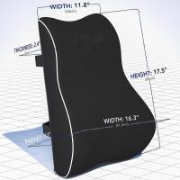 China Office Chair Back Lumbar Support Pillow 3D Mesh Material Unpick and Wash Design Black for sale