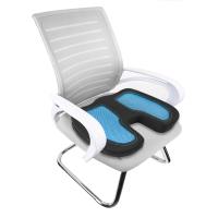 China Silicone Cooling Coccyx Orthopedic Memory Foam Car Gel Seat Cushion with Knitted Cover for sale