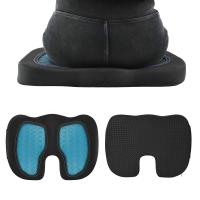China Silicone Cooling Coccyx Orthopedic Memory Foam Car Gel Seat Cushion with Knitted Cover for sale