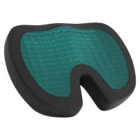 China Silicone Cooling Coccyx Orthopedic Memory Foam Car Gel Seat Cushion with Knitted Cover for sale