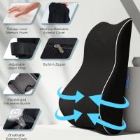 China Office Chair Back Lumbar Support Pillow 3D Mesh Material Unpick and Wash Design Black for sale