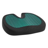 China Silicone Cooling Coccyx Orthopedic Memory Foam Car Gel Seat Cushion with Knitted Cover for sale