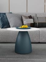 China Marble Living Room Furniture Modern Round Coffee Table Convertible with Stainless Steel Metal Iron Base for sale