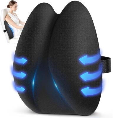 China Modern Style Ultra Pain Relief Cooling Memory Foam Back Cushion for Car Office Chair for sale
