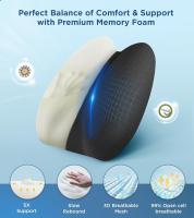 China Modern Style Ultra Pain Relief Cooling Memory Foam Back Cushion for Car Office Chair for sale