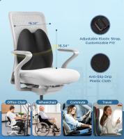 China Modern Style Ultra Pain Relief Cooling Memory Foam Back Cushion for Car Office Chair for sale