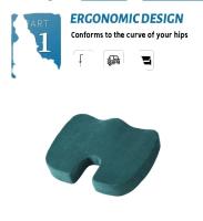 China U-Shape Orthopedic Memory Foam Car Office Chair Seat Cushion for Waist Pressure Relief for sale