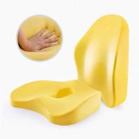 China Memory Foam Seat Cushion Orthopedic Pillow Back Pillow Car Seat Hip Massage Pad Sets for sale