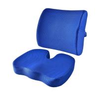 China Anti-Static Polyester Cover Memory Foam Seat Cushion for Wheelchair and Lumbar Support for sale
