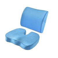 China Anti-Static Polyester Cover Memory Foam Seat Cushion for Wheelchair and Lumbar Support for sale