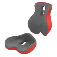 China Hotel Jourm Lumbar Pillow Memory Foam Office Backrest Set Maternity Cushion Seat Cushion for sale