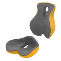 China Hotel Jourm Lumbar Pillow Memory Foam Office Backrest Set Maternity Cushion Seat Cushion for sale