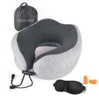 China 2023 Design Memory Foam U Neck Pillow with Cooling Fabric Cover and Easy Carrying Bag for sale
